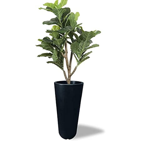 Elly Décor 24 inch Garden Planter Pot with Drainage, Tall Modern ...