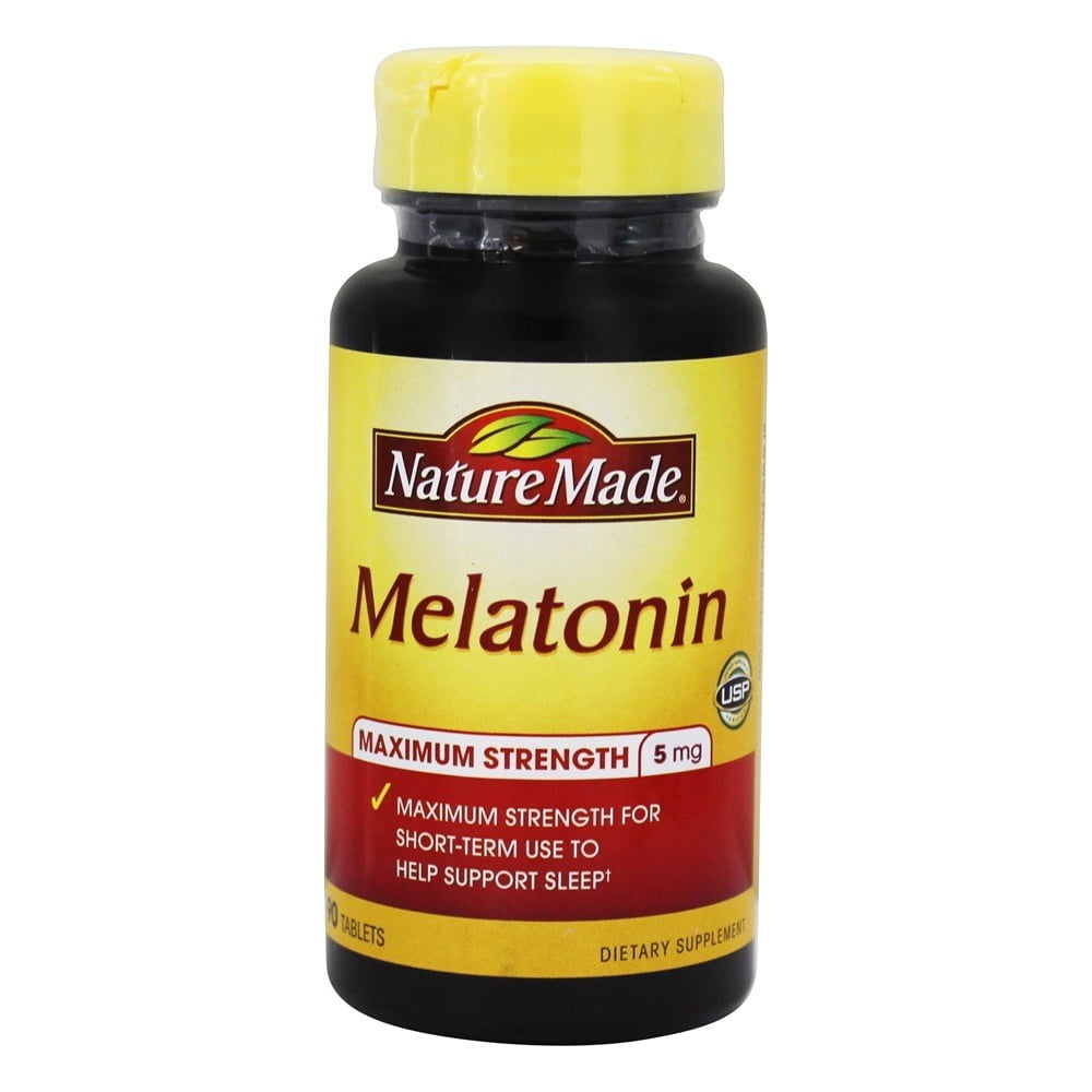 Nature Made Melatonin Maximum Strength 5 mg, 90 Tablets-2 Pack ...
