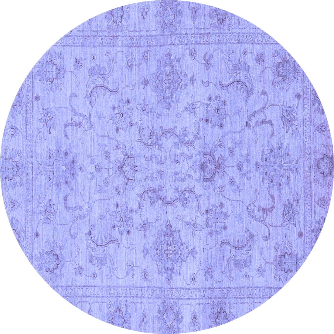 Ahgly Company Indoor Round Abstract Blue Modern Area Rugs, 5' Round ...
