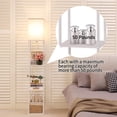 4 Layer Square Standing Floor Lamp With Shelves White-2 Packs For ...