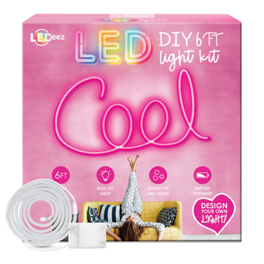 Ledeez Indoor 6Ft/1m DIY Bendable Neon Light Strip, Battery Powered ...