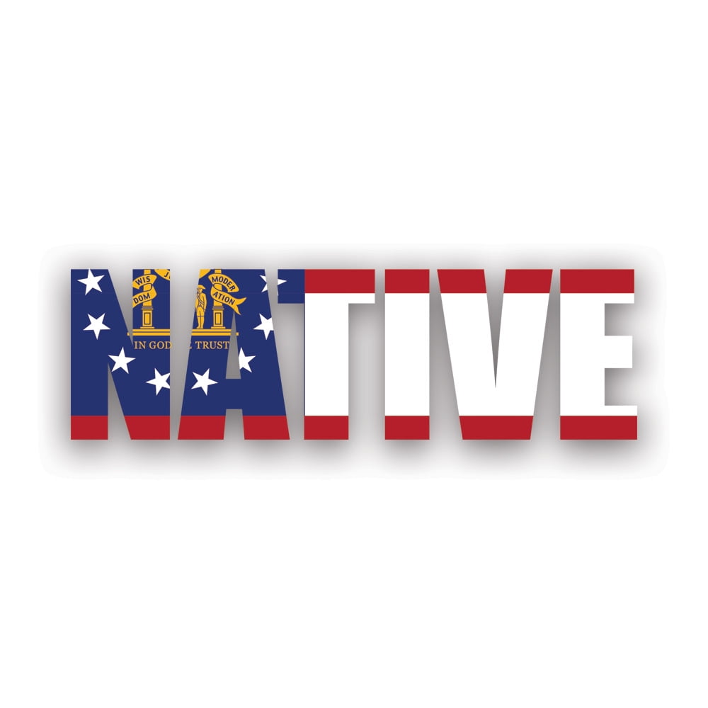 Georgia Native Sticker Decal - Self Adhesive Vinyl - Weatherproof ...