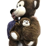 Extra Large 4 Foot Giant Stuffed Monkey with Baby, Soft Big Plush ...