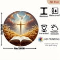 8x8inch Aluminum Round Wall Art, Serene Wheat Field Sunrise with Dove ...
