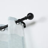 "BalsaCircle Decorative Adjustable 42-126"" Black Metal Drapery Rod Set ...
