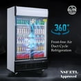 36" Commercial Double Glass Door Display Refrigerator, Upright Beverage ...