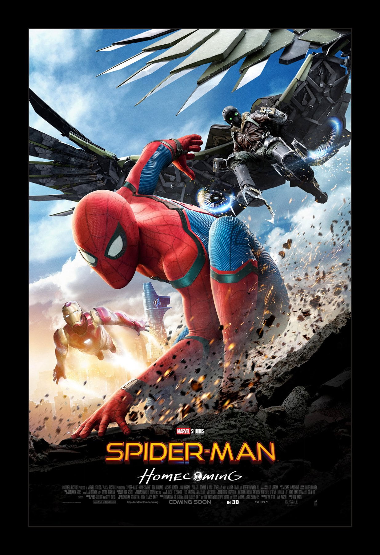 SPIDER-MAN HOMECOMING - 11x17 Framed Movie Poster - Walmart.com