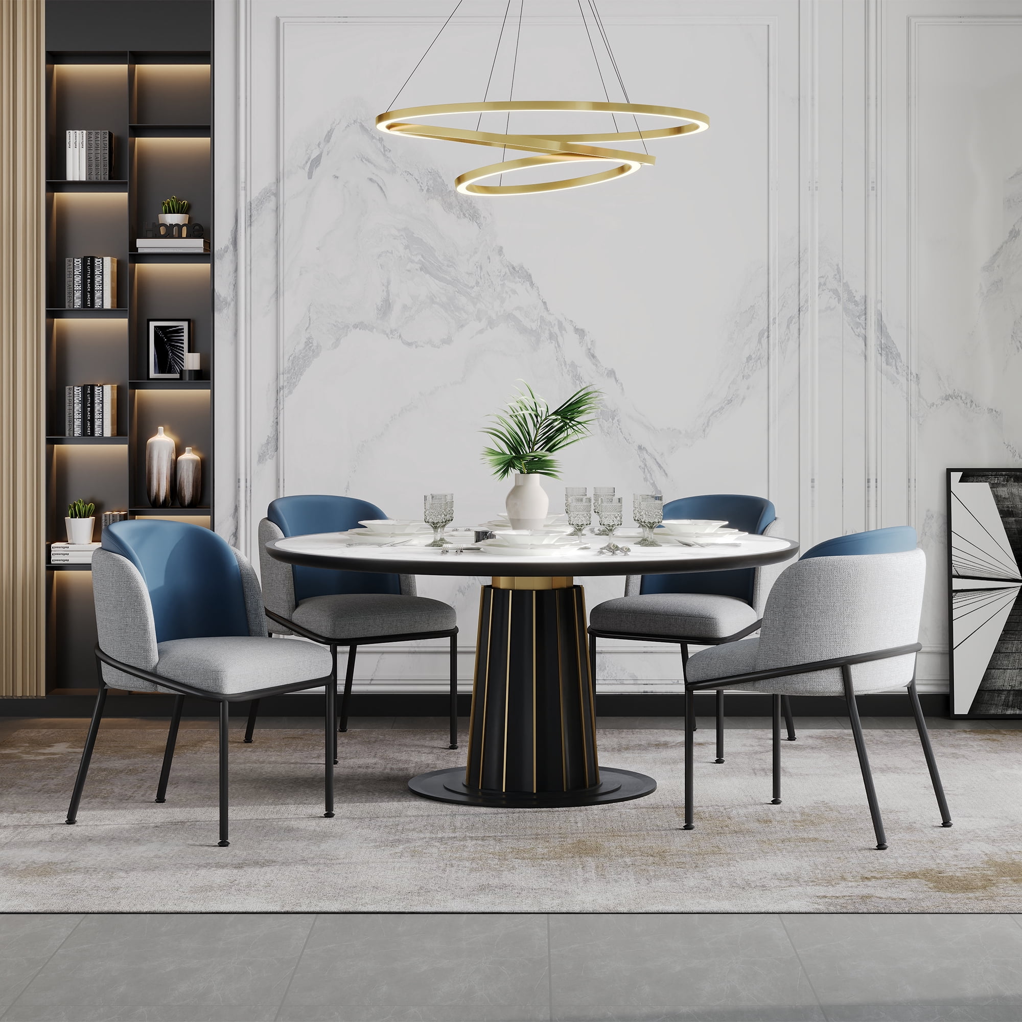 Click here for Noble House 4 Modern Chairs With Slanted Legs And... prices