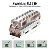Acidalie M.2 SSD heatsink with Double Layer Aluminum and 4 Copper Heat ...