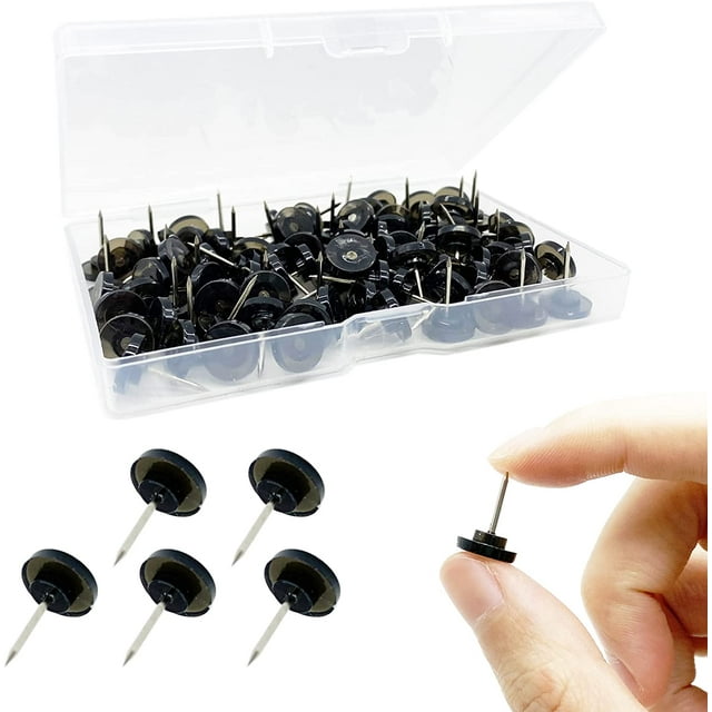100 Pieces Plastic Push Pins, Plastic Head Steel Point Thumb Tacks for ...