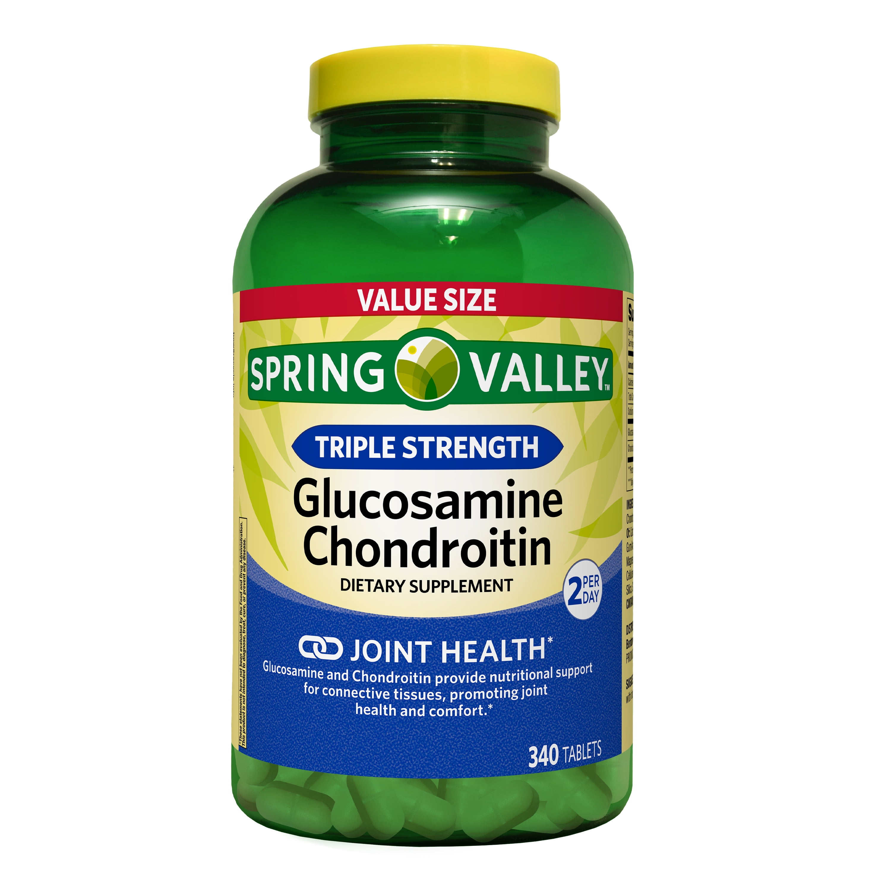 Spring Valley Triple Strength Glucosamine Chondroitin Tablets Dietary ...