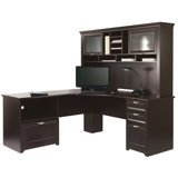 "Realspace® Magellan Performance L-Shape Desk, 71""W, Espresso, Cable ...
