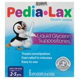 Pedia-Lax Laxative Liquid Glycerin Suppositories for Kids, Ages 2-5, 6 ...