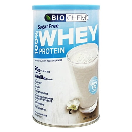 BioChem by Country Life - 100% Whey Protein Powder Sugar Free Vanilla ...
