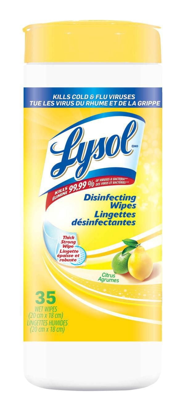 Lysol Disinfecting Surface Wipes, Disinfectant, Citrus Scent, 35 wipes ...