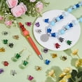 150Pcs 10 Colors Acrylic European Beads Mixed Color 13.5~15x12.5mm Hole ...