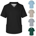 YanHoo Cute Scrub Tops for Women Nurse Gifts Short Sleeve V Neck ...