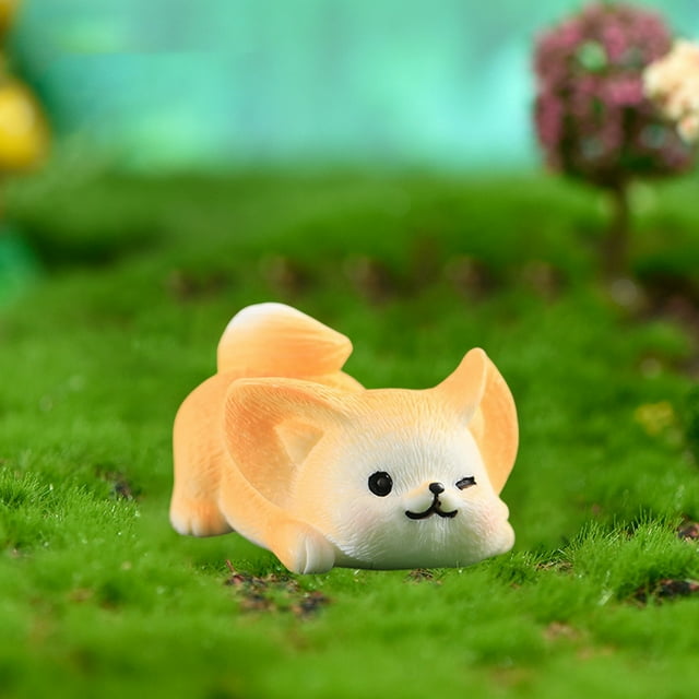 Yesbay 2Pcs Fennec Fox Ornament Adorable Handicraft Decorative Resin ...