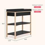 Dream On Me Owen Changing Table in Matte Black Vintage Oak, JPMA ...