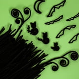 Hello Hobby Black Fuzzy Sticks 25 Pack 12 inch Craft Supplies for ...