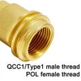 QCC1 Nut Propane Gas Fitting 1/4'' NPT Male Threaded Tank Adapter Quick Connect - Walmart.com