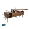 Coffee Table with Storage Shelves, Wood Storage Cabinet Table with lift ...