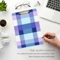 Checkered Pattern with Purple Blue Acrylic Clipboard Drawing Board with ...