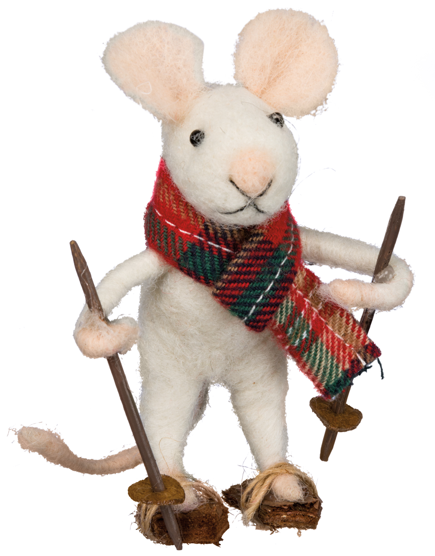 PBK Christmas Decor - Winter Skiing Felt Mouse with Skis - Walmart.com