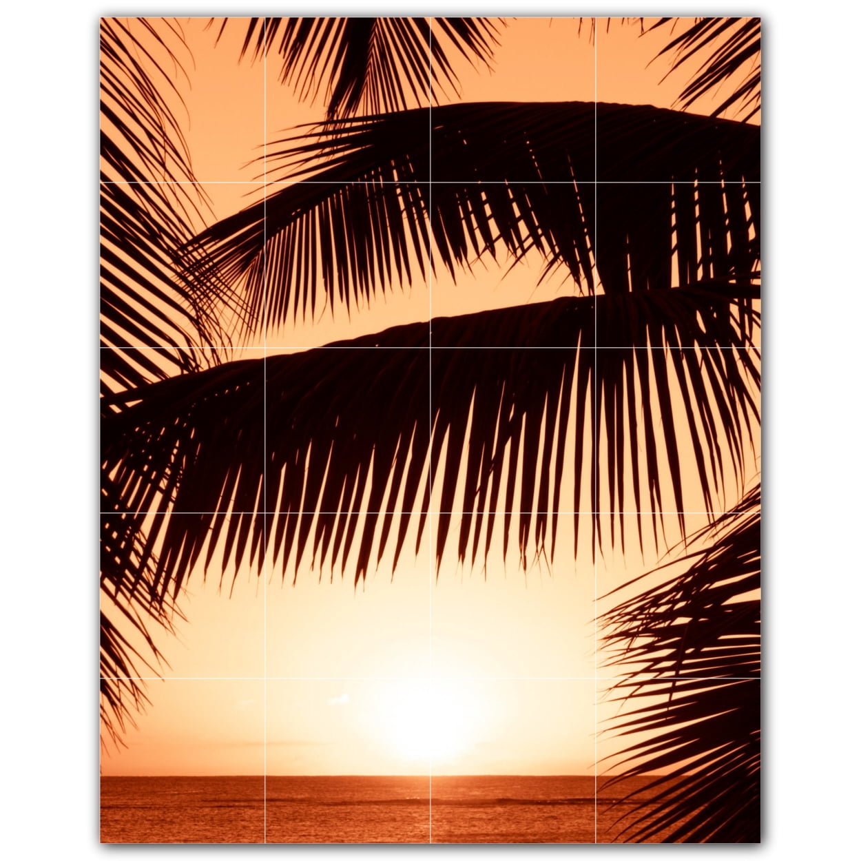 Picture-Tiles.com: Sunset Ceramic Tile Wall Mural WAL501003-45XL. 48"W ...