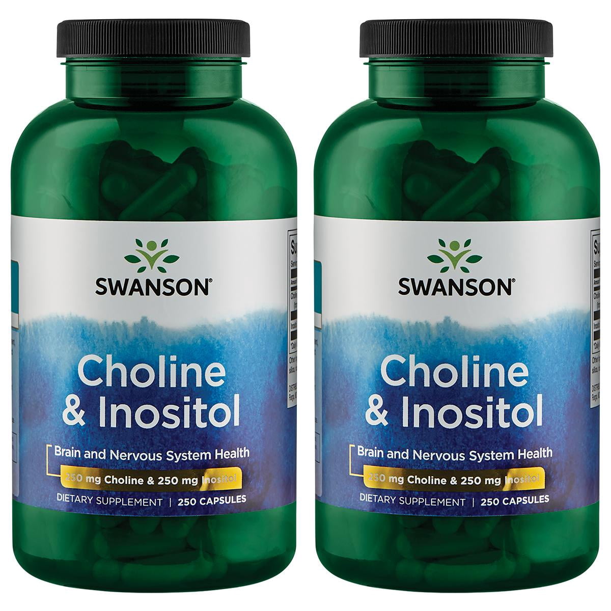 Swanson Choline & Inositol 250 Caps 2 Pack - Walmart.com