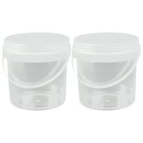 ACDANC Clear Plastic Bucket with Lid and Handle - 1L Ice Cream Tub for ...