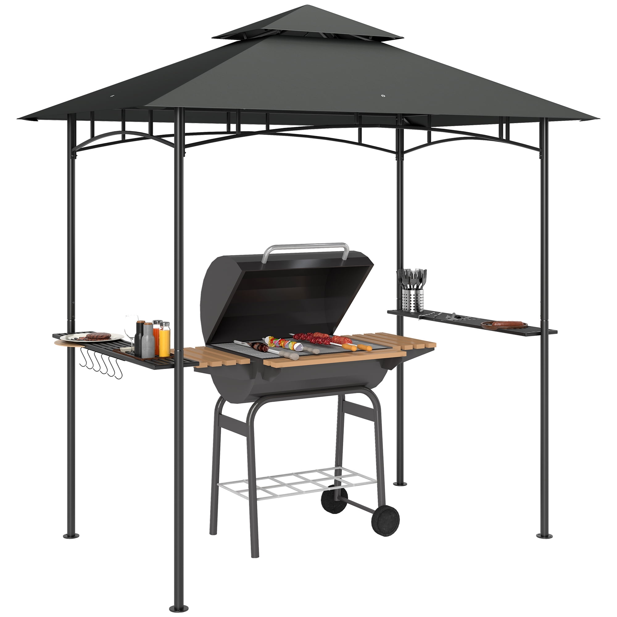 Click here for Outsunny 8 X 5 Grill Gazebo  Double Tiered Barbecu... prices
