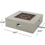 Noble House 40" Square 50000 BTU Fire Pit Table - Walmart.com