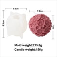 3D Flower Candle Silicone Mold Flower Ball Casting Resin-Moulds for DIY ...