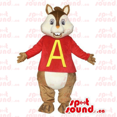 Well-Known Alvin Chipmunk Cartoon Character Plush SPOTSOUND Mascot In ...
