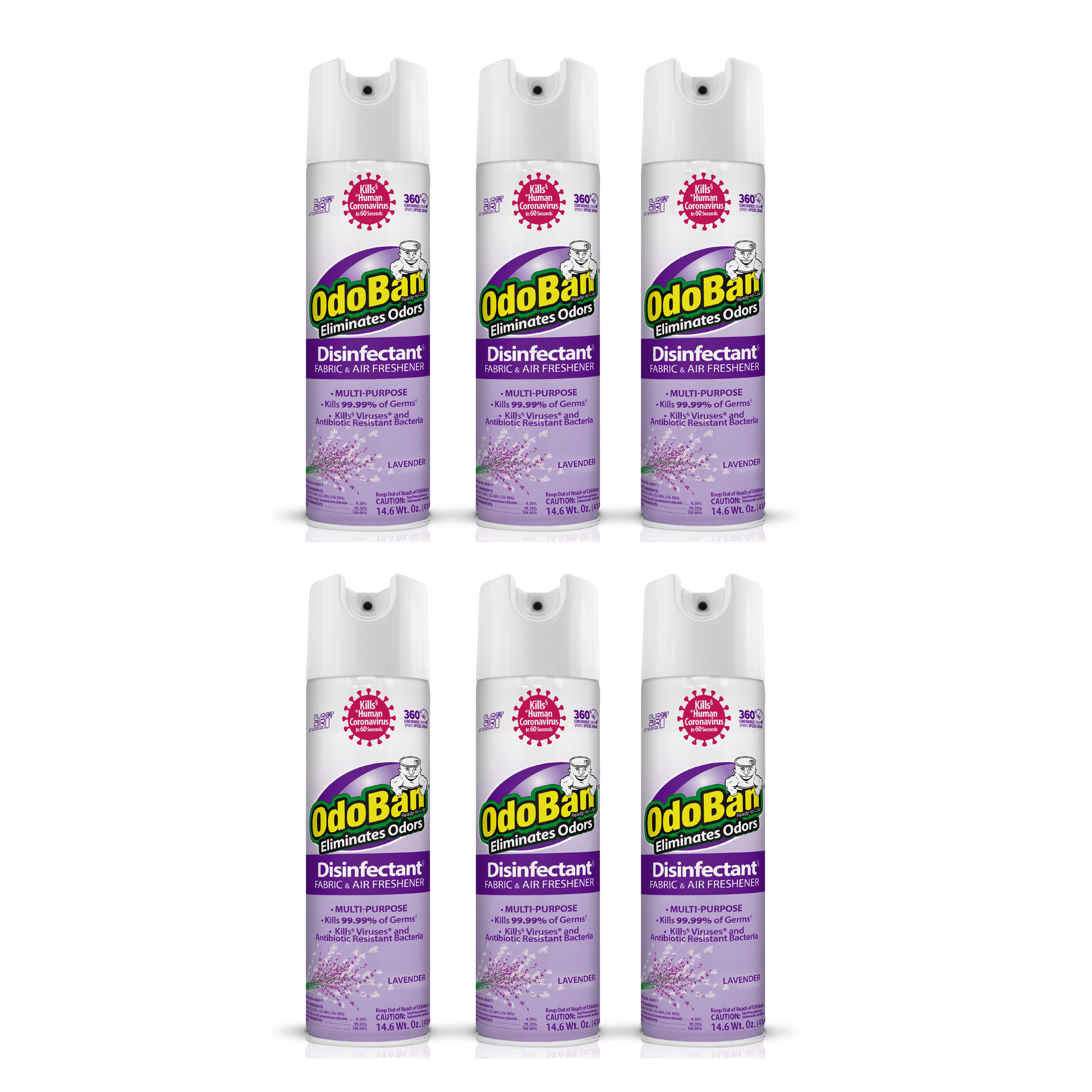 OdoBan Ready-to-Use 360-Degree Continuous Spray Disinfectant and Harsh ...