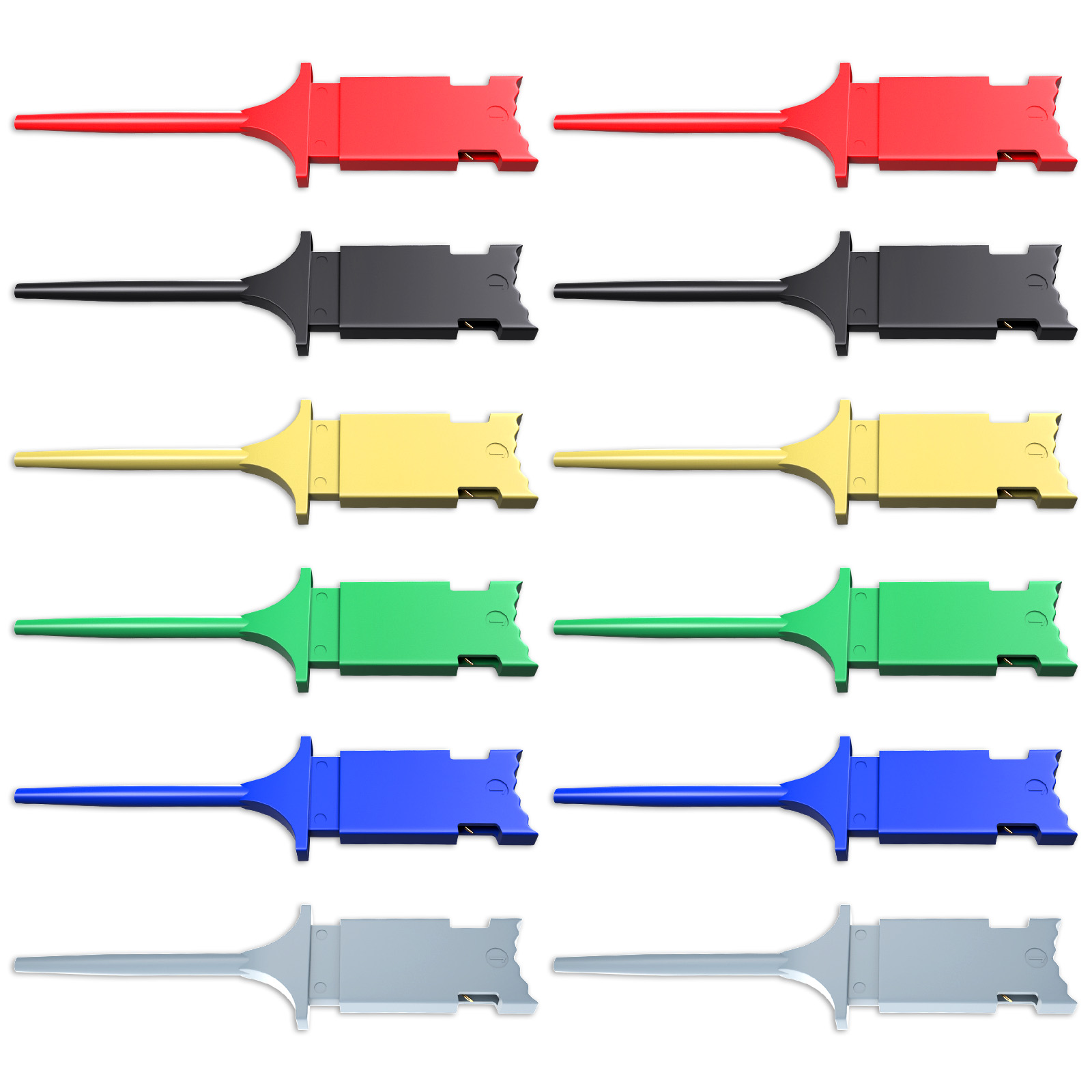 ELECTCHN SMD IC Test Hooks 12PCS Flat Test Clips for Electrical Testing ...