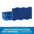 Dawn Non-Scratch Scrubber Sponges for Dish Washing, Blue, Pack of 3 ...
