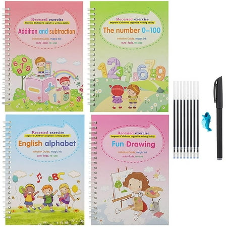 English Practice Copybook Reused Handwriting Copybook Tracing Book Set ...