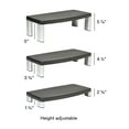 3M Extra-Wide Adjustable Monitor Stand, 20 x 12 x 1 to 5 7/8, Black ...
