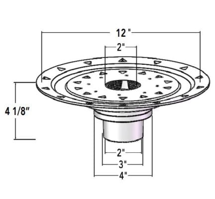 Infinity Drain - Bonded Flange PVC Drain 2 Inch Throat - BFP 22 ...