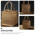 Handbags Jute Bags Small Handle Gift Bag Bookbag Jute Shopping Bag Jute ...