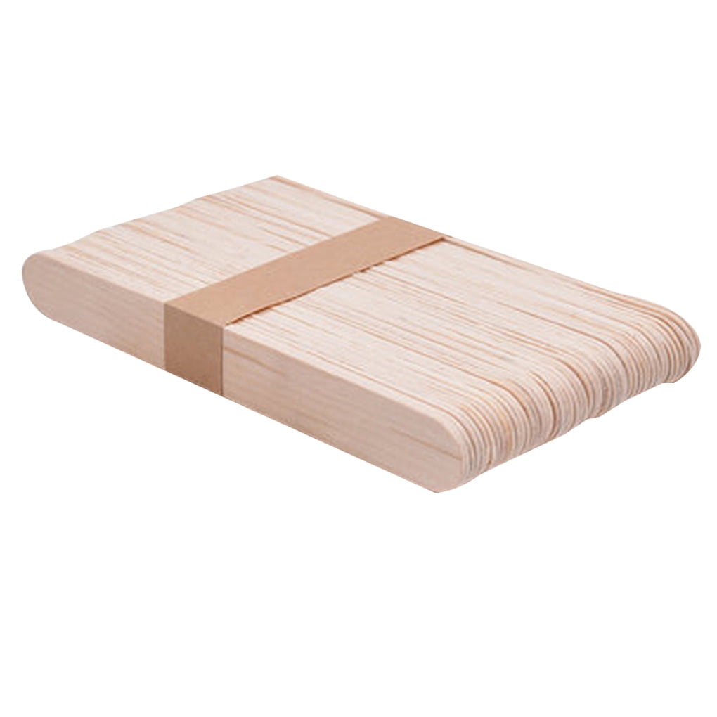 ziyahi 100pcs Popsicle Sticks Strong Wooden Craft Ice Cream Bars DIY ...