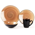 Sonoma 16pc Stoneware Dinnerware Set - Service for 4, Black & Mocha ...
