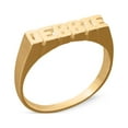 Free Shipping! Personalized Block-Letter Name Ring in 14K Yellow Gold ...