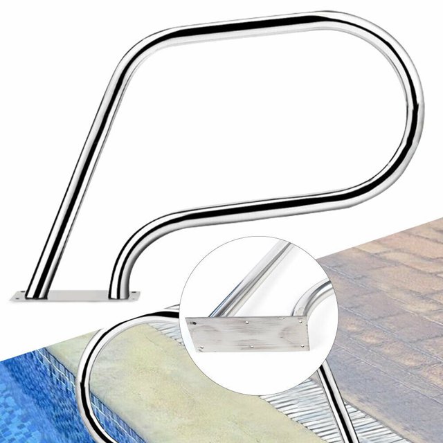 Fetcoi Swimming Pool Handrail, Stainless Steel Deck Mount Pool Stair ...