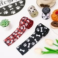 6cm*5yards Pet Dog Paw pattern Webbing Ribbon Bow Decoration Present ...