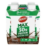 BOOST Max 30g High Protein Nutritional Drink Shakes, Rich Chocolate, 11 ...