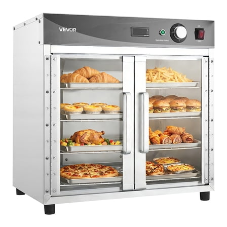 VEVOR Hot Box Food Warmer, 4-Tier Concession Warmer with Water Tray,4 ...