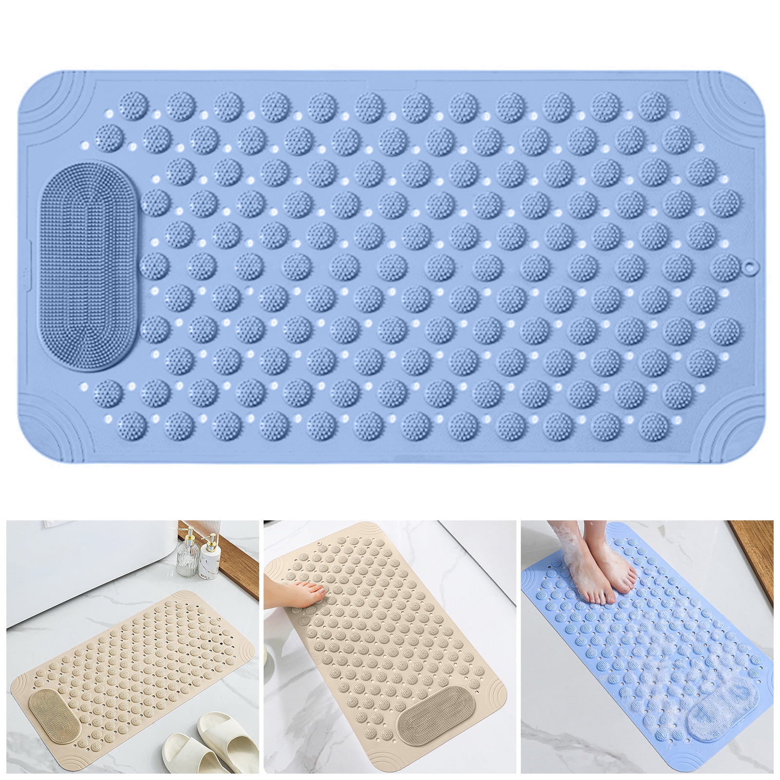 Duixinghas Non-slip Mat Strong Suction Cup Drain Holes Dense Massage ...